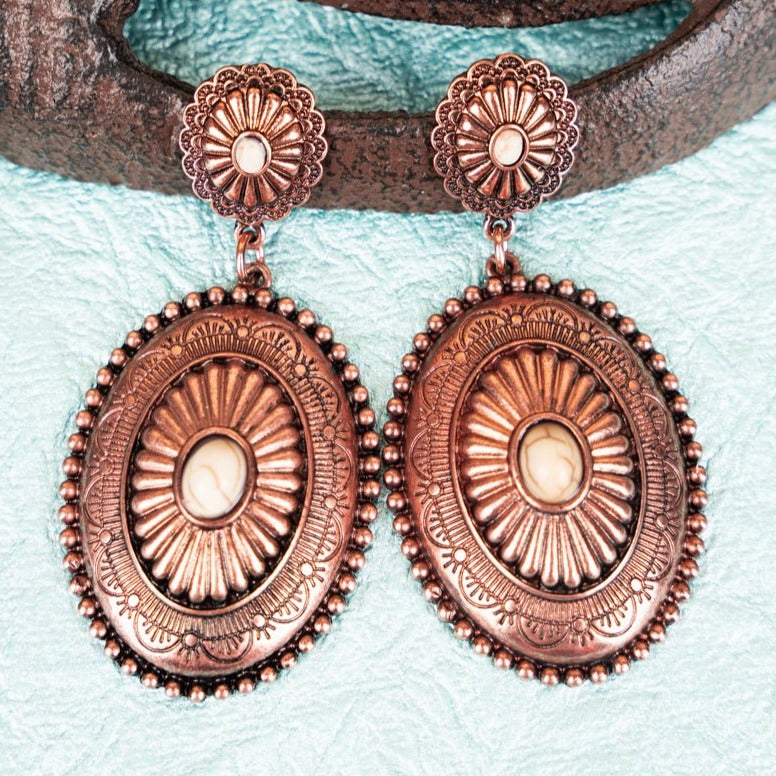 Western concho earrings store