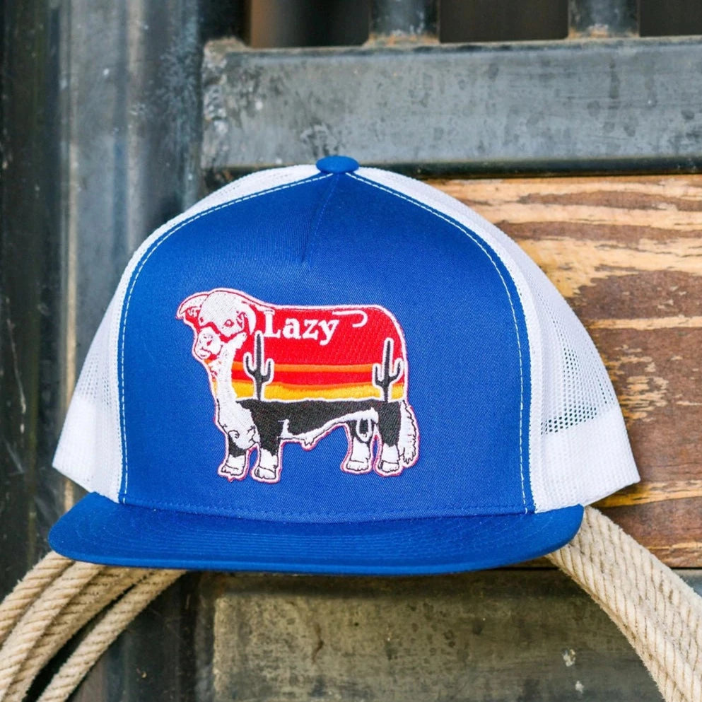 Lazy J Ranch Wear Sunrise Cactus Bull Cap Branded Country Wear