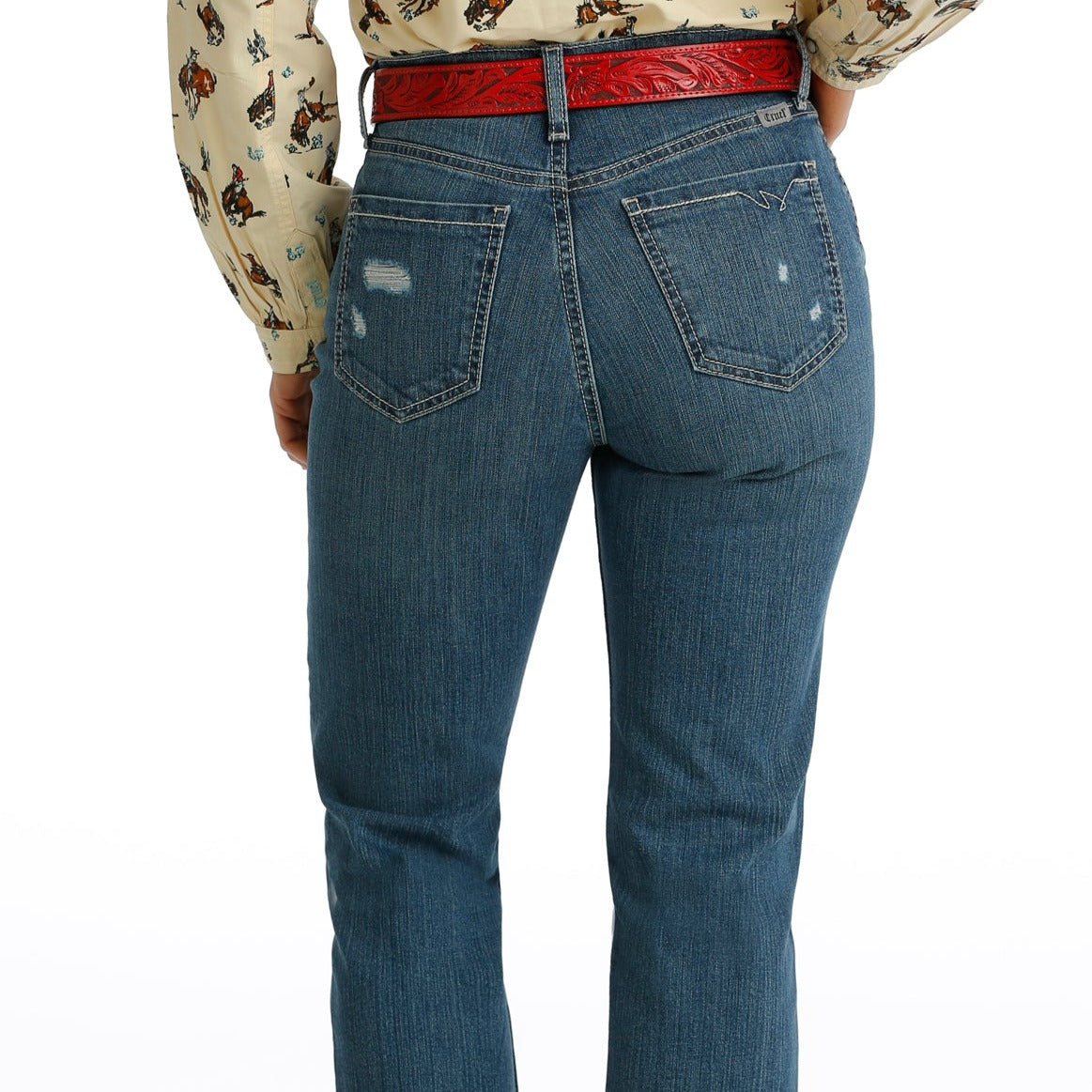 Cruel Women's Quinn Relaxed Straight Leg Crop in Medium Stonewash – Branded Country Wear