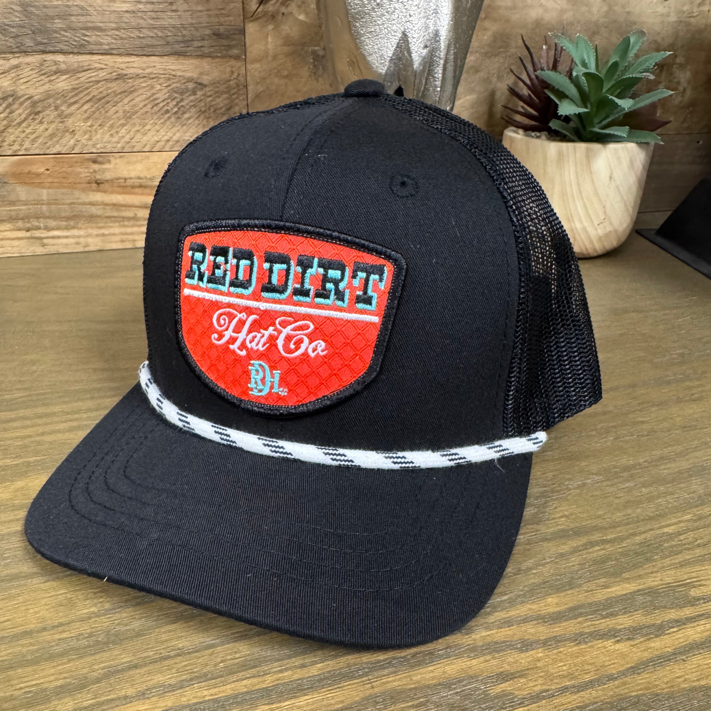 Red Dirt Hat Co. Youth Turquoise Diamond Rope Hat in Black – Branded ...