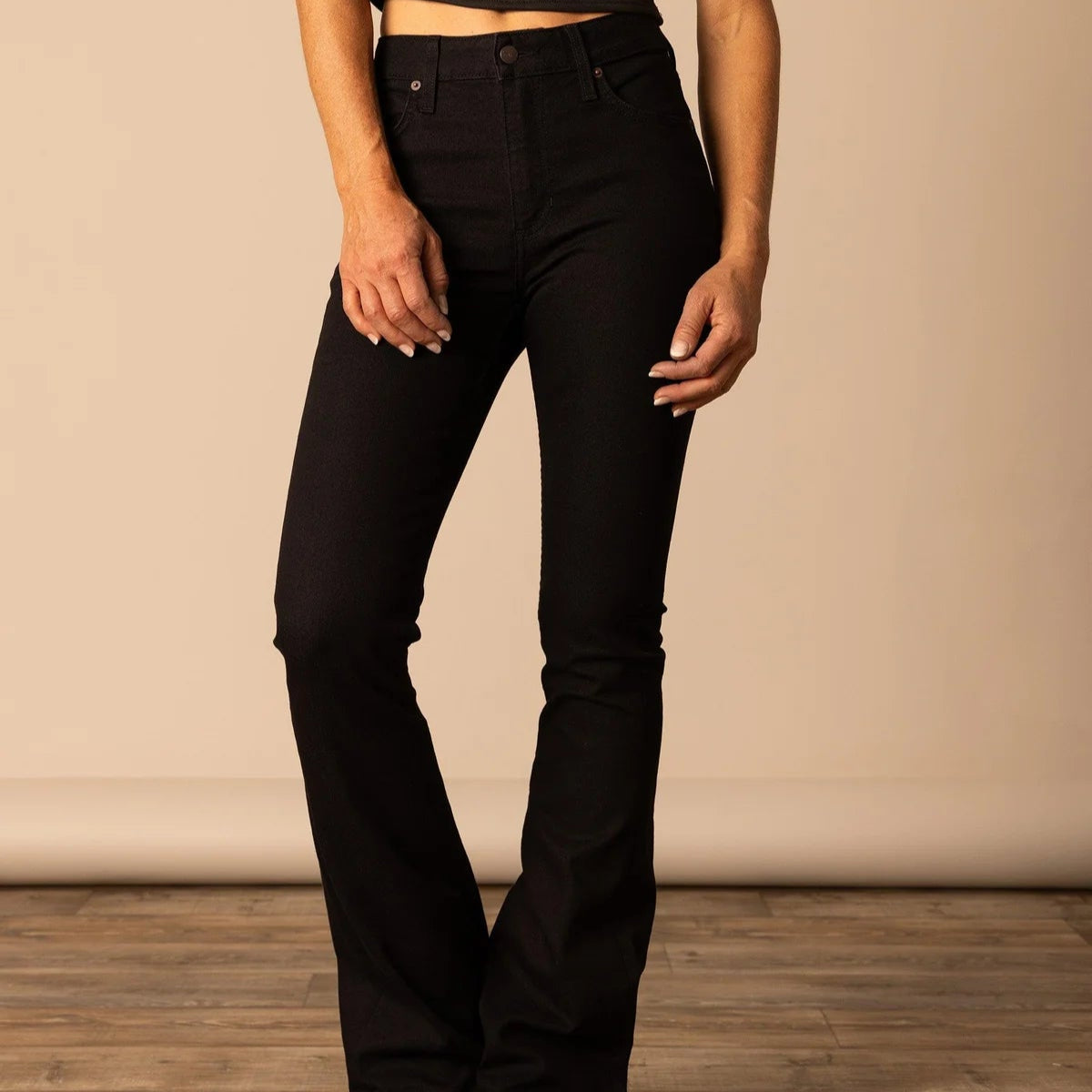 Kimes Ranch Women's Jennifer Ultra High Rise Flare Jean in Black ...