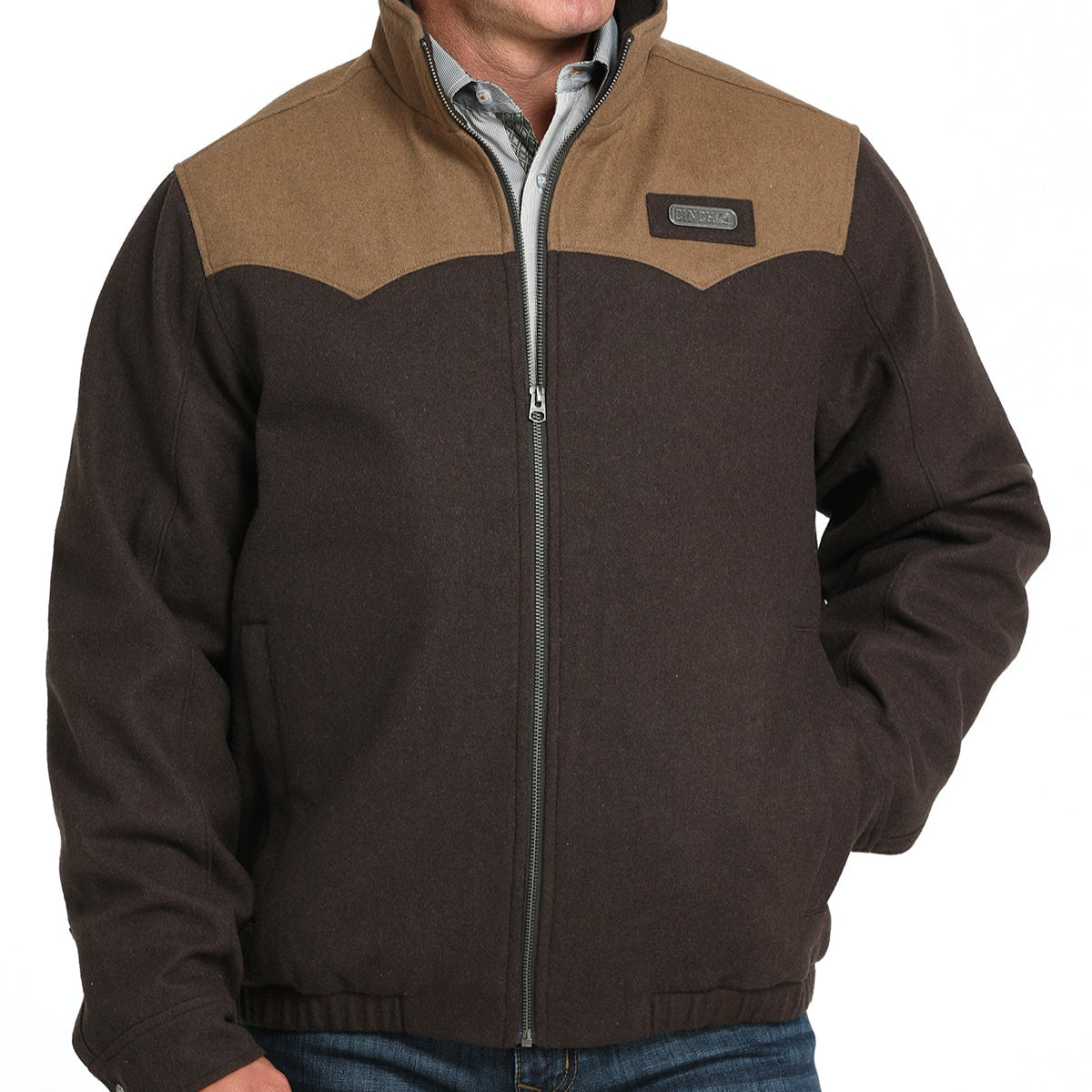 Cinch Men's Concealed Carry Wooly Jacket in Brown – Branded Country Wear