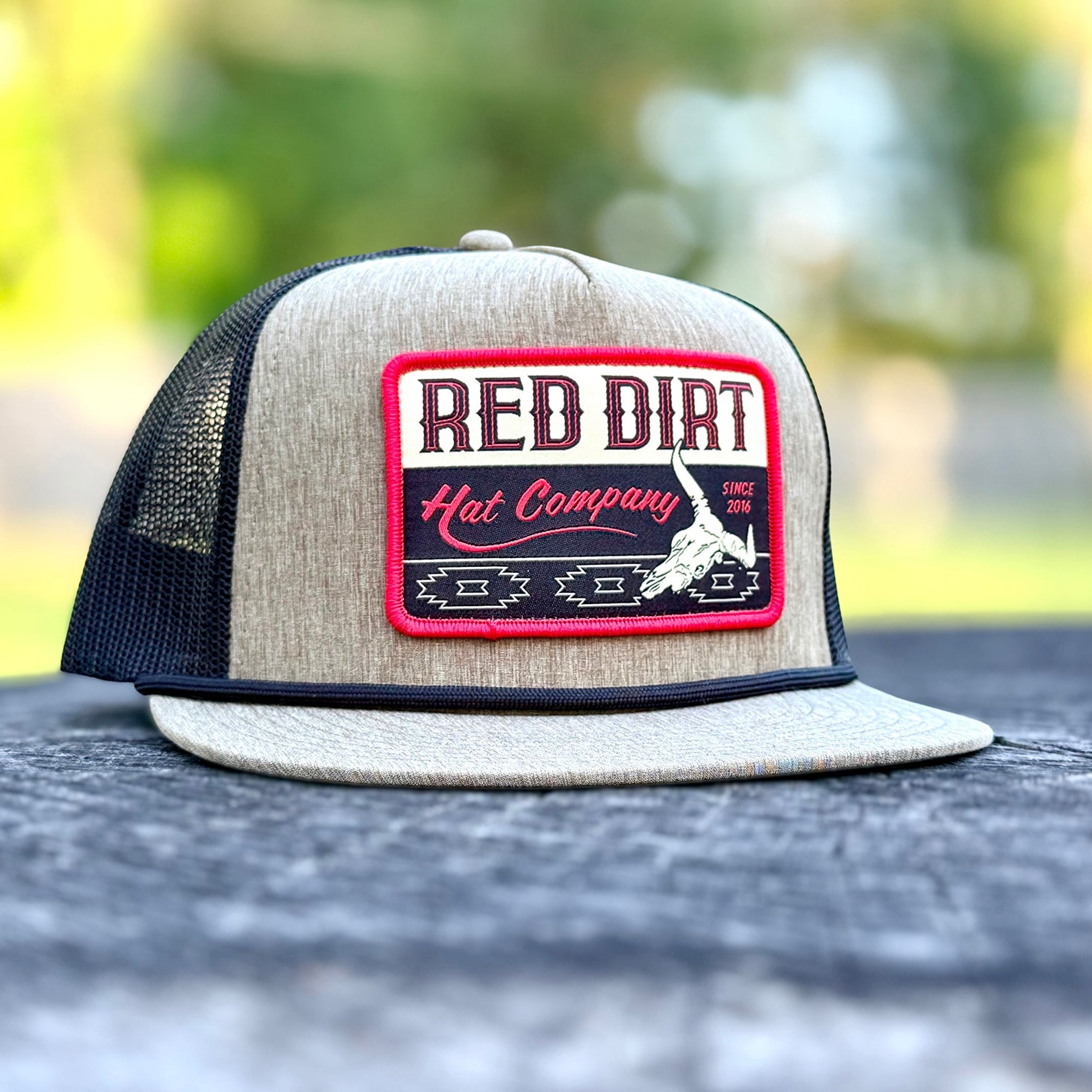 Red Dirt Hat Co. Bones Rope Hat in Khaki and Black – Branded Country Wear